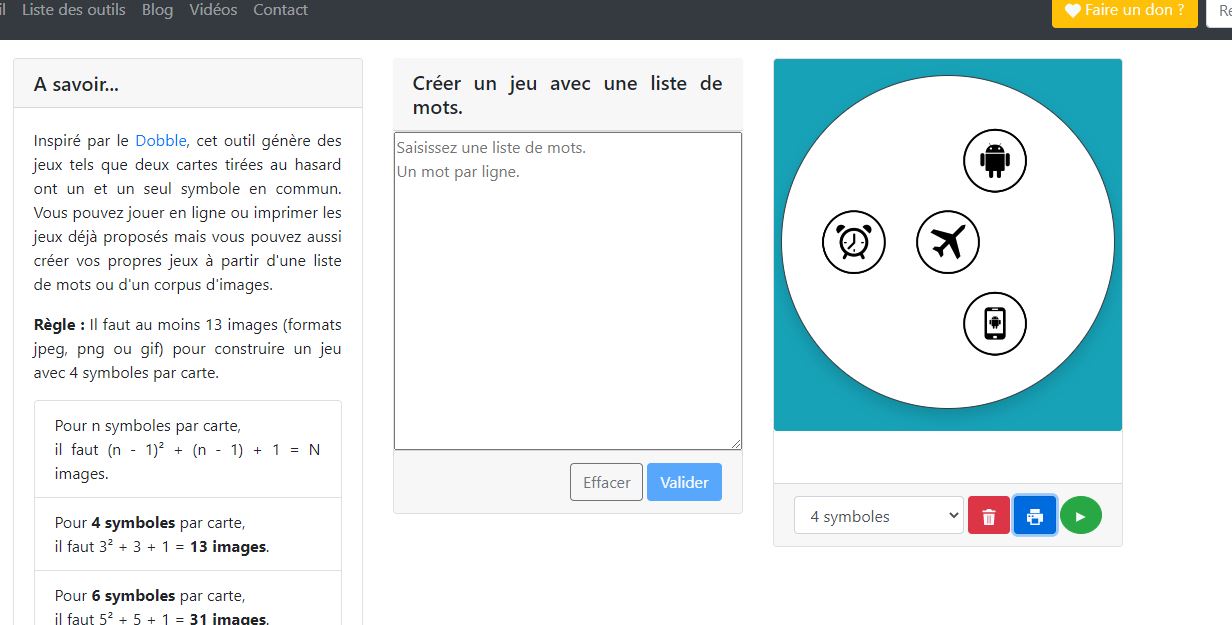 Générateur de Dobble : symbole Commun de MiCetF – Ressources pour l ...